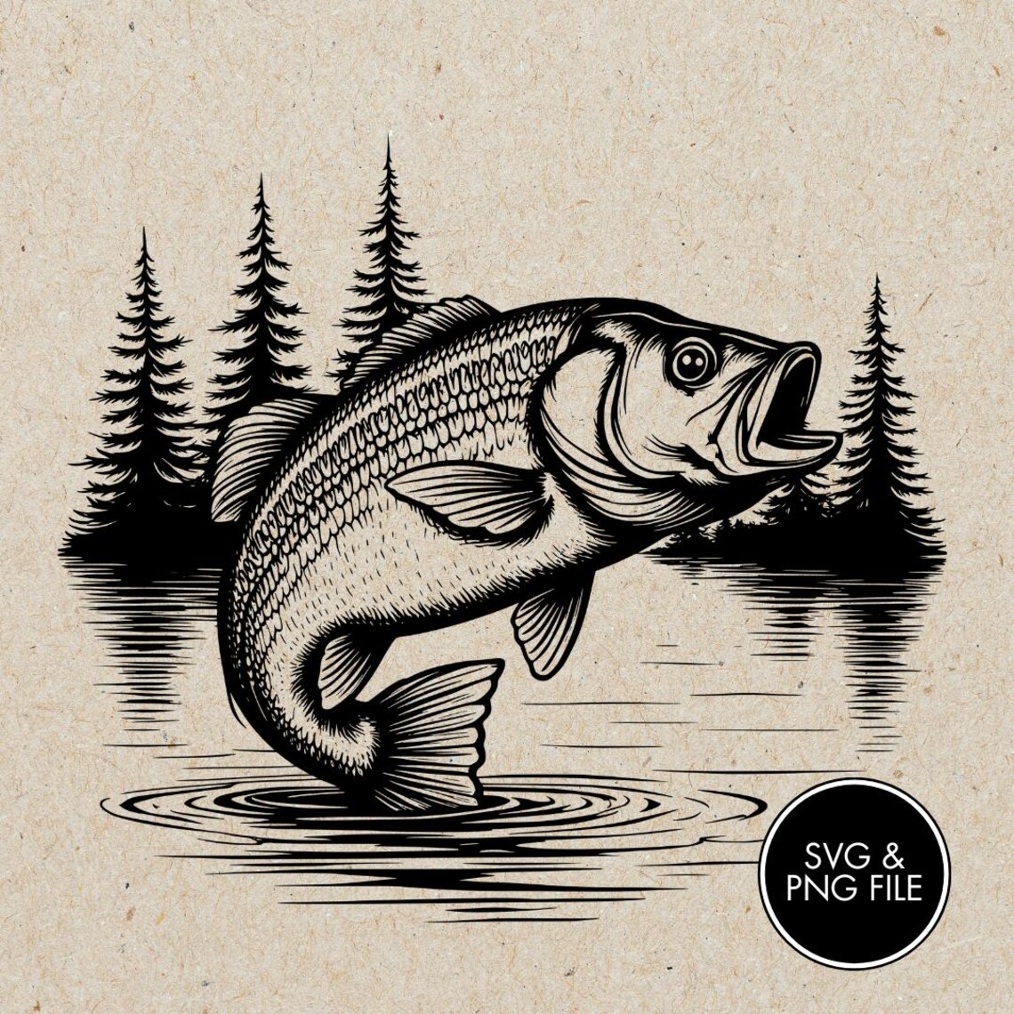 Bass Cutting Board PNG SVG Files, Laser Engraving Files, Laser Burning ...