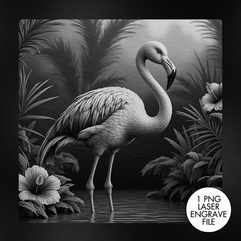 Flamingo Laser Engraving PNG, Slate Engraving PNG, Laser Burning, Laser ...