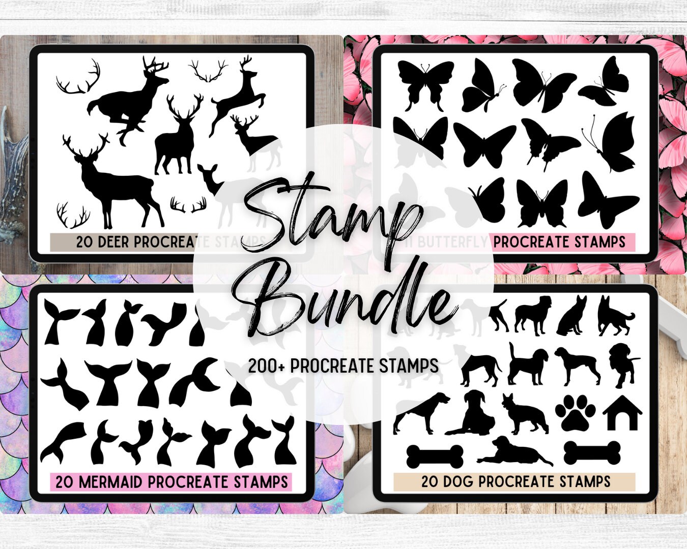 Procreate Bundle, Procreate Brush Bundle, Procreate Stamps Bundle, Whole Shop Sale, Instant ...