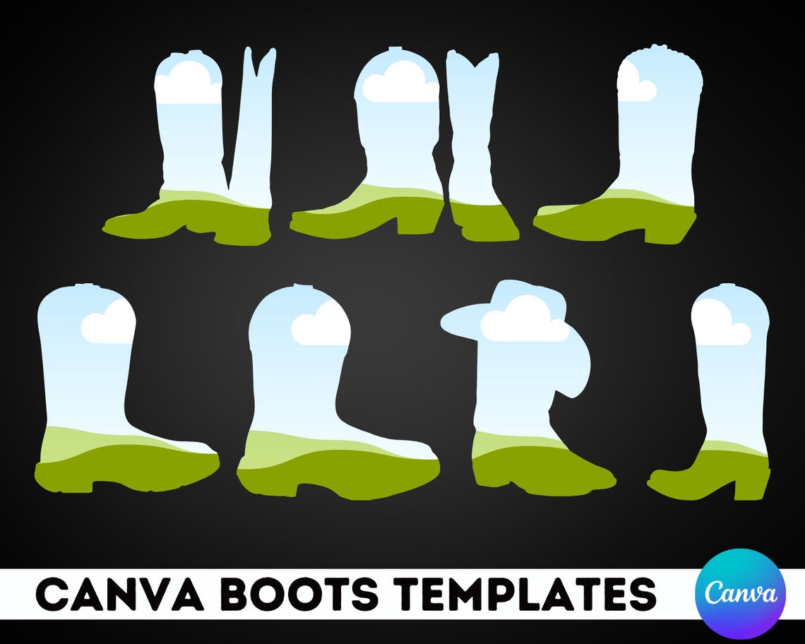 Canva Boots Template, Editable Boots Template, Canva Template, Custom ...