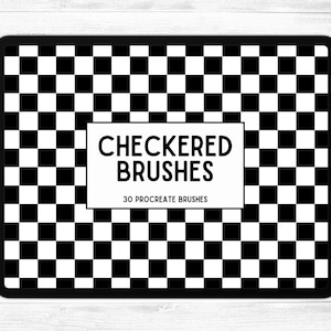 30 Checkered Procreate Brushset, Checker Brush, Procreate Checkered ...