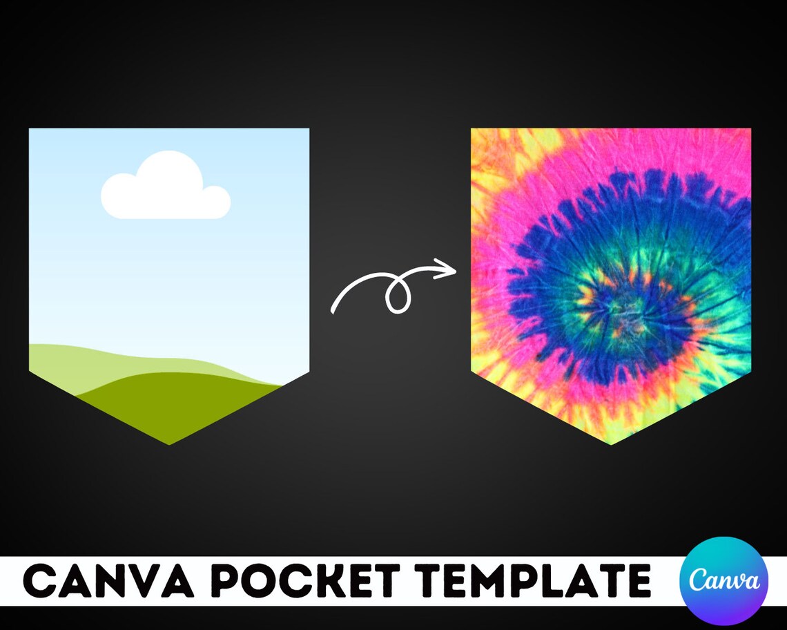 Canva Pocket Template, Editable Pocket Template, Canva Template, Custom ...