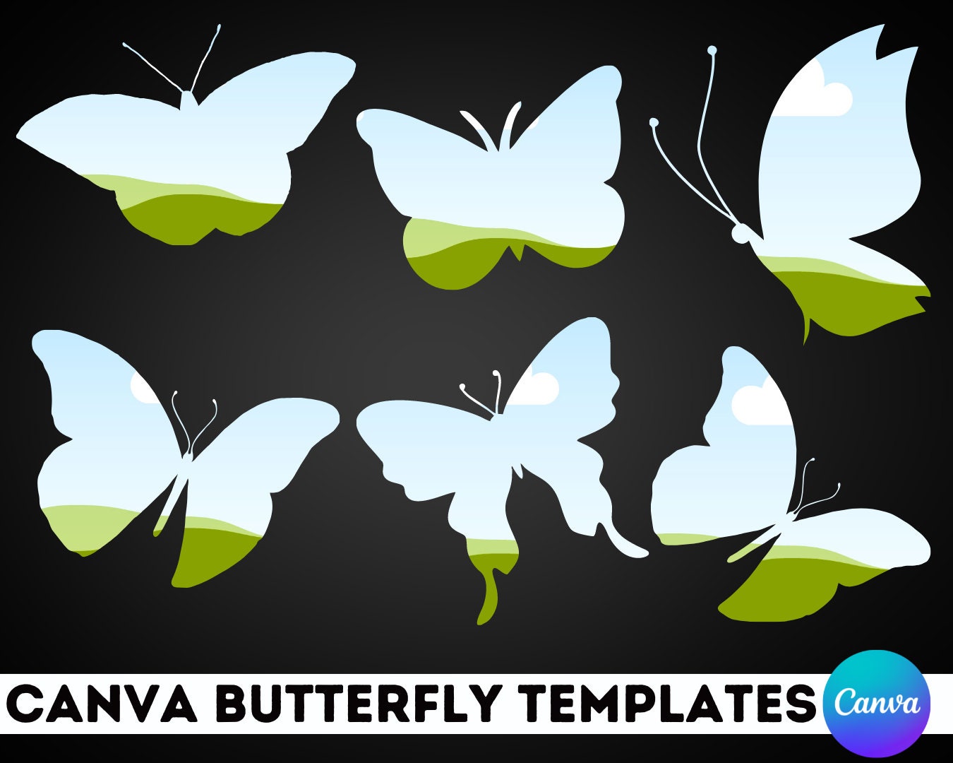 Canva Butterfly Templates Editable Butterfly Template Canva - Etsy