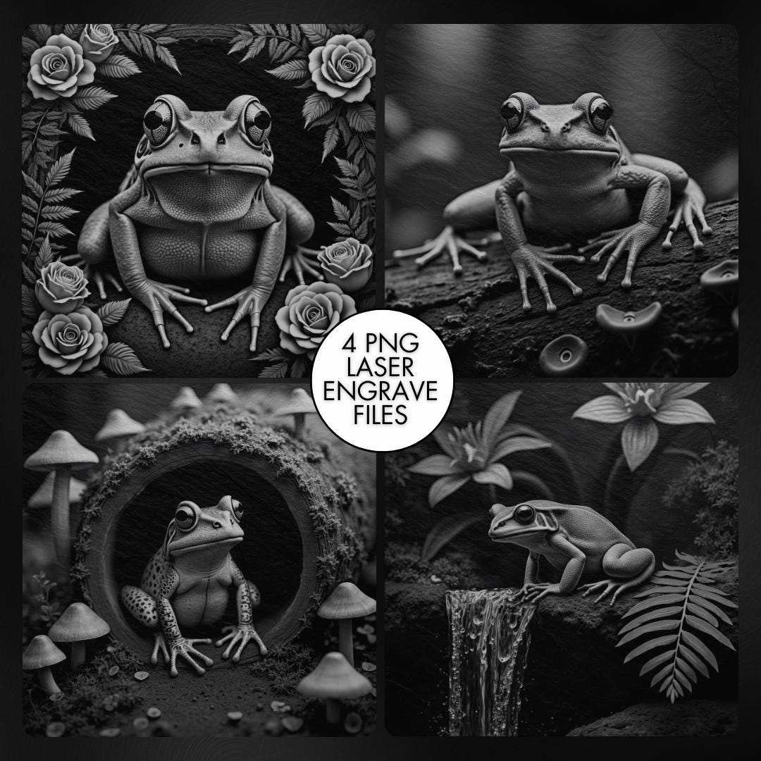 4 Frog Laser Engraving PNG, Slate Engraving PNG, Laser Burning, Laser ...