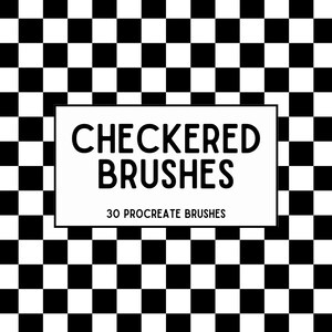 30 Checkered Procreate Brushset, Checker Brush, Procreate Checkered Brush, Digital Download ...