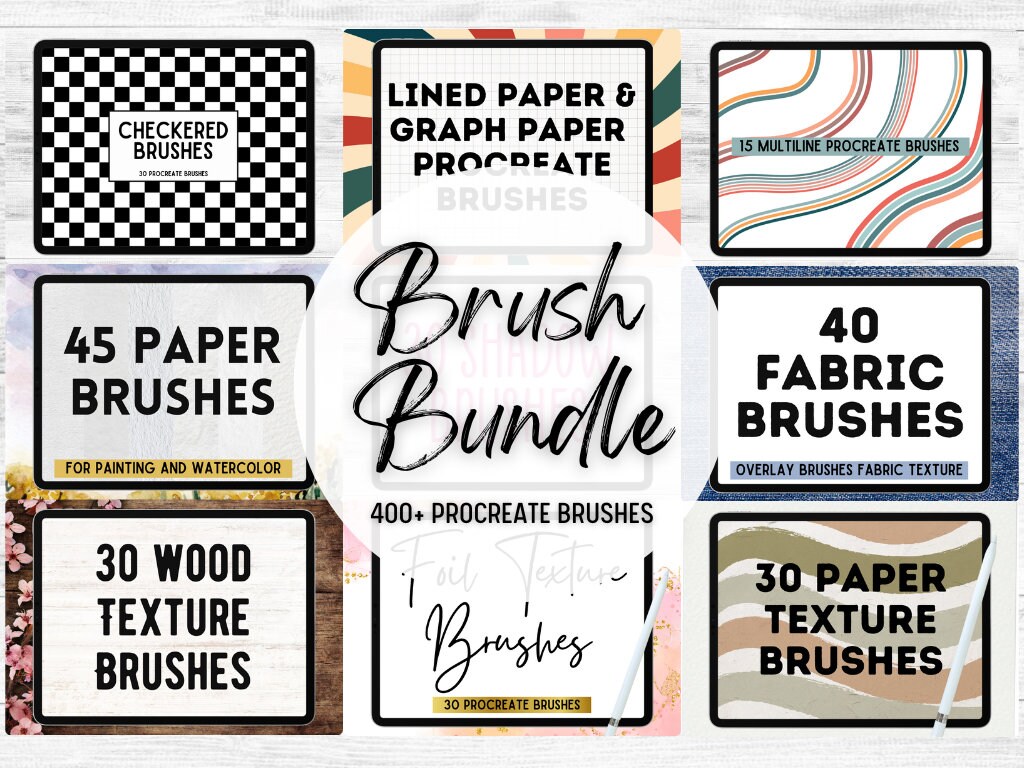 400 Procreate Brushes, Procreate Brush Bundle, Procreate Bundle, Whole Shop Sale, Instant ...