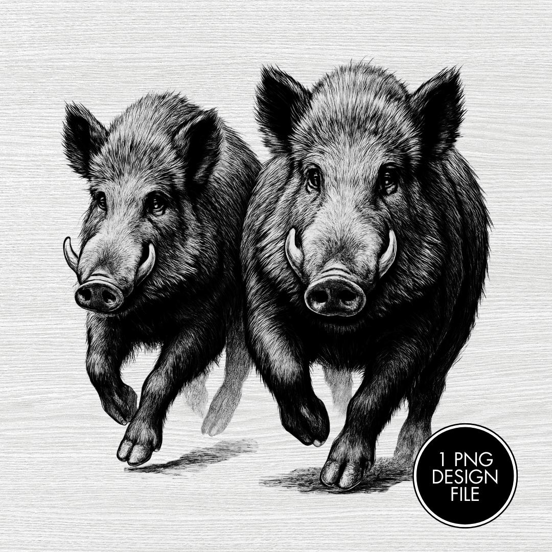 Boar Engraving PNG File, Laser Engraving Files, Laser Burning, Laser ...