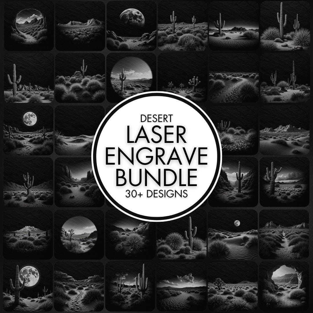 30+ Desert Laser Engraving PNG Files for Slate Coaster, Entire Shop ...