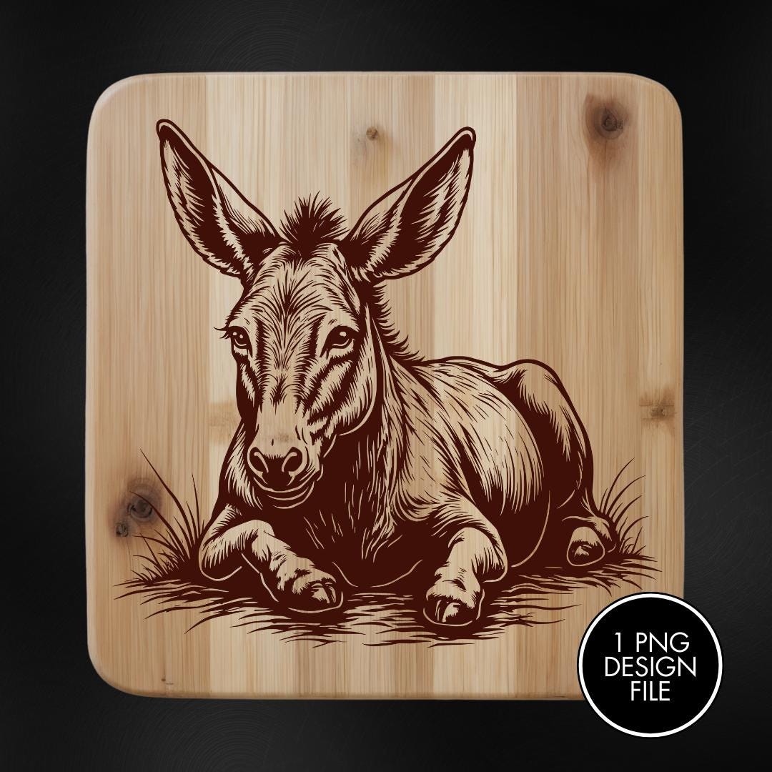 Donkey Cutting Board PNG SVG Files, Laser Engraving Files, Laser ...