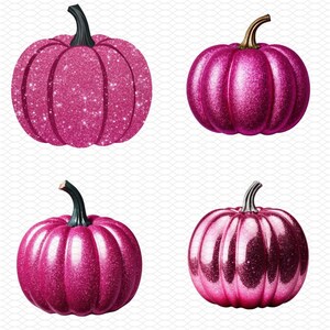 13 Pink Glitter Pumpkins Clipart Png, Pumpkin Png, Halloween Png ...