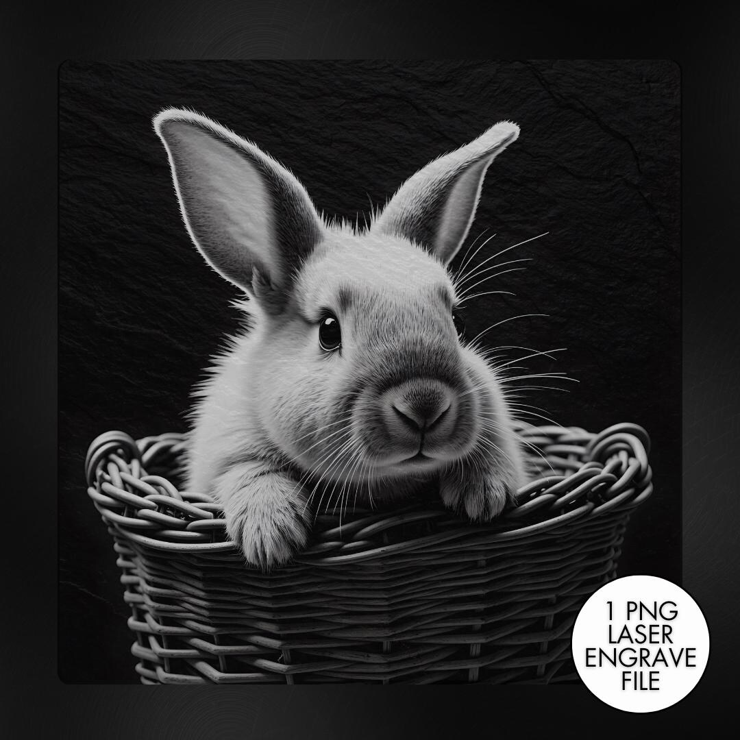 Baby Rabbit Laser Engraving PNG, Slate Engraving PNG, Laser Burning ...