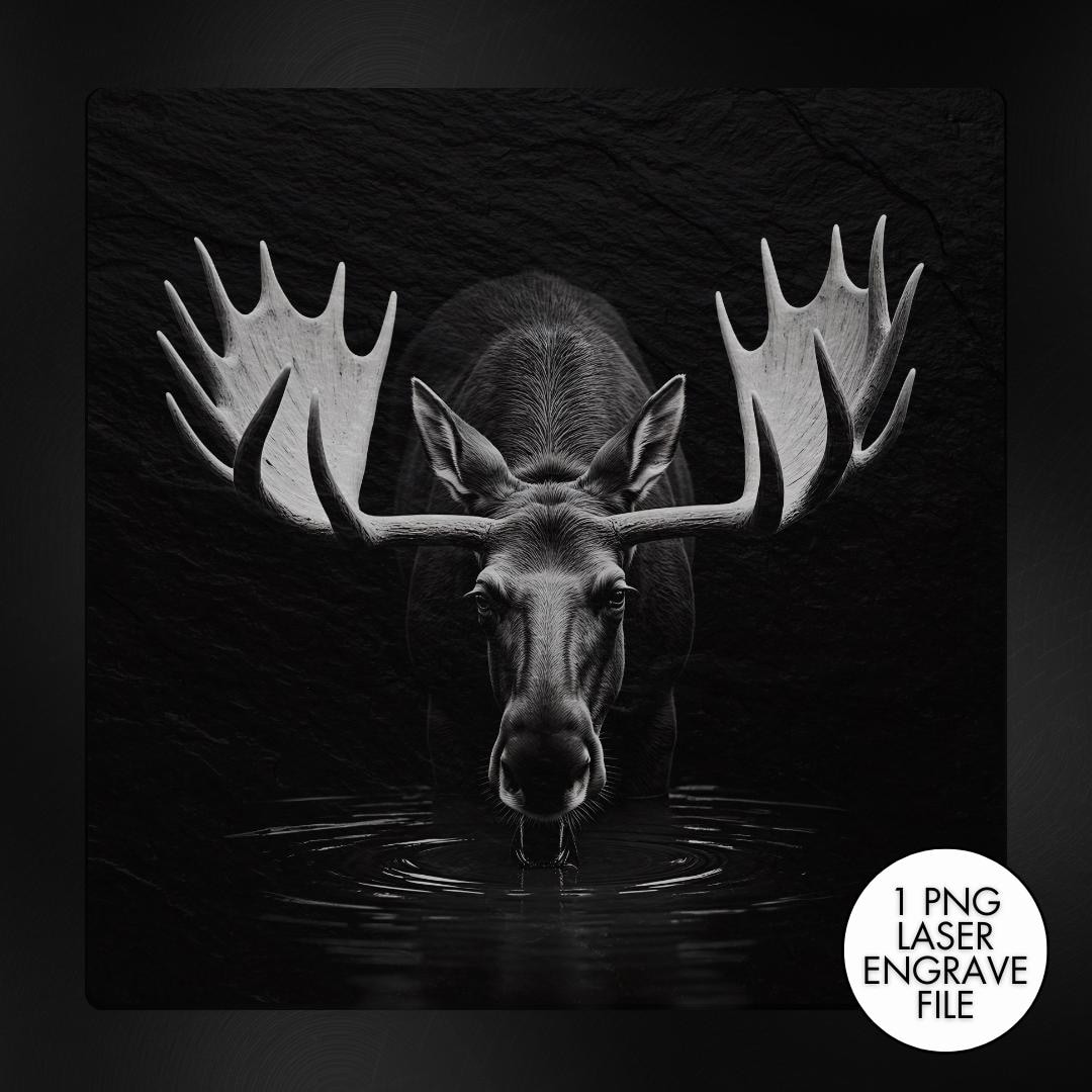Moose Laser Engraving PNG, Slate Engraving PNG, Laser Burning, Laser ...