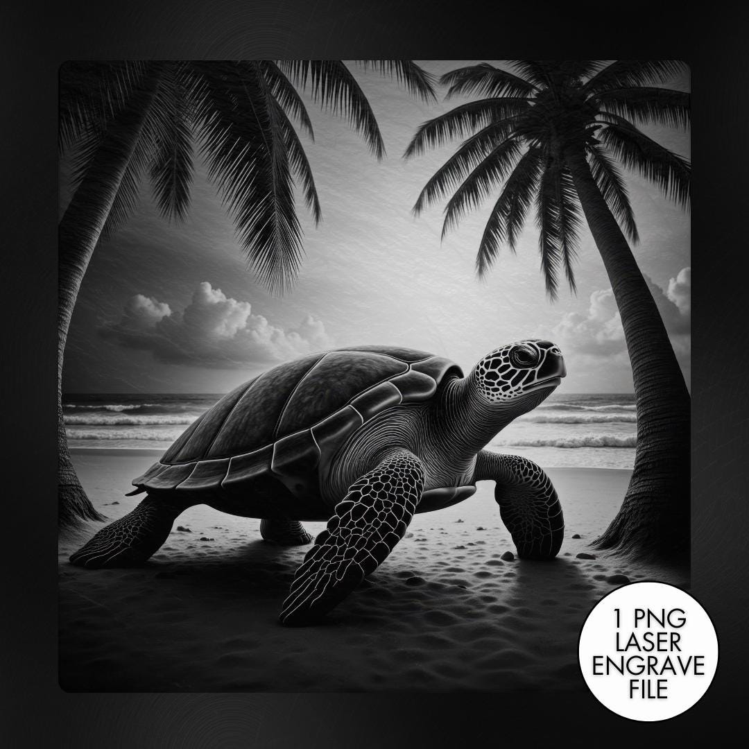 Sea Turtle Laser Engraving PNG, Slate Engraving PNG, Laser Burning ...