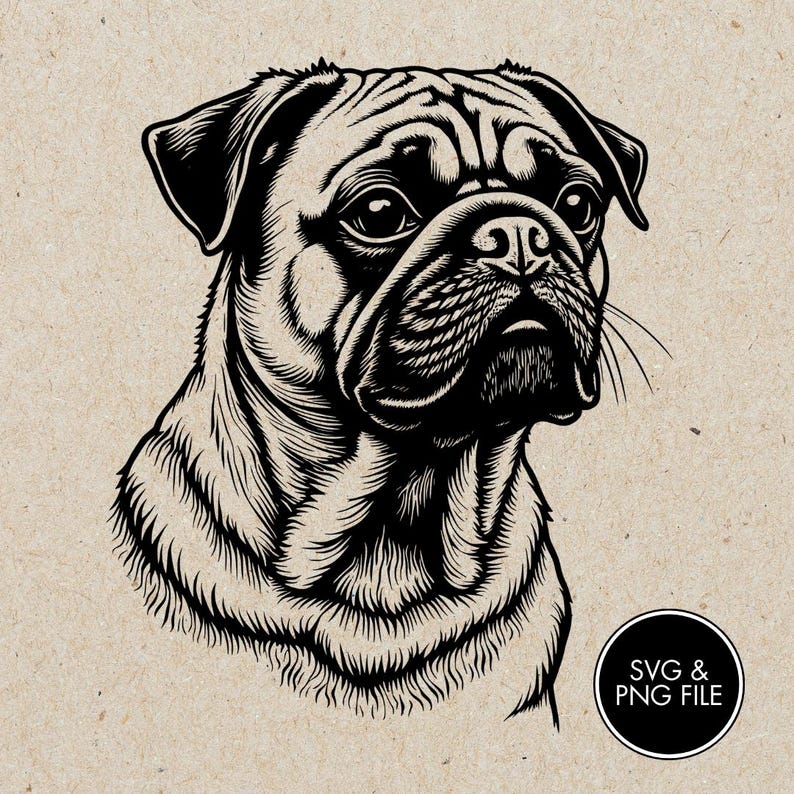 Pug Cutting Board PNG SVG Files, Laser Engraving Files, Laser Burning ...