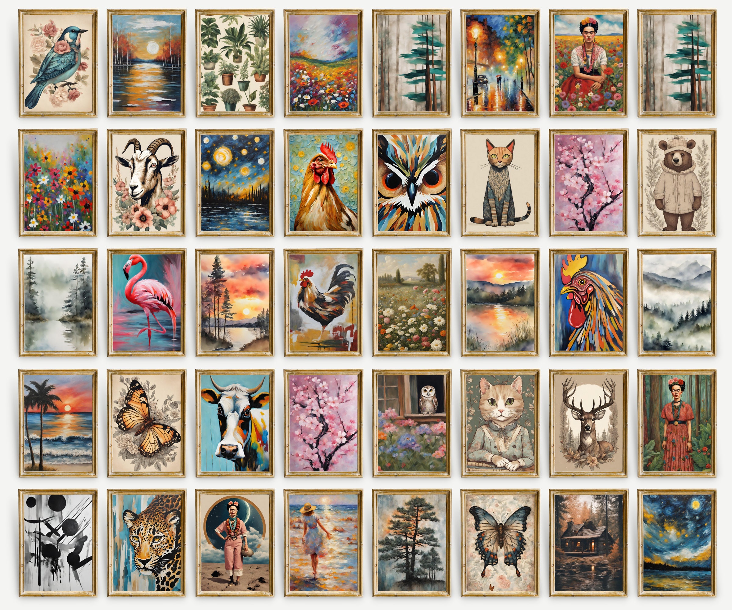 1600 Eclectic Prints, Art Prints Mega Bundle, Eclectic Vintage Art ...