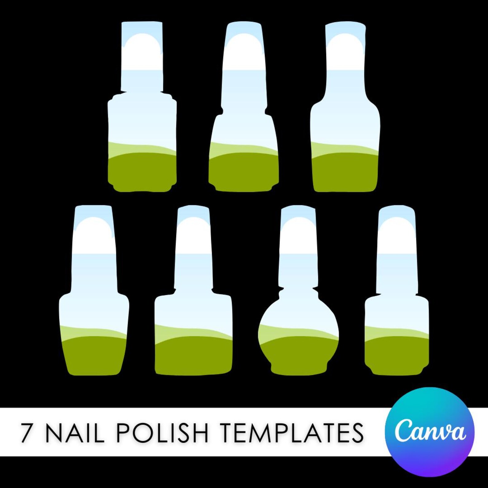Canva Nail Polish Template, Editable Nail Polish Template, Canva ...