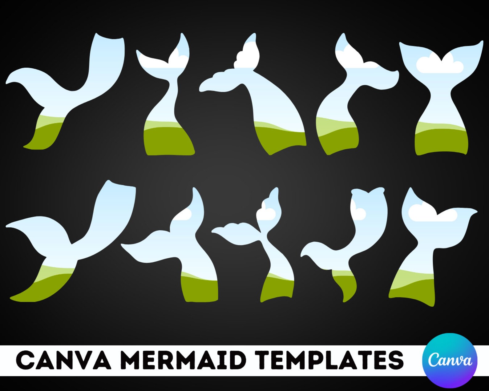 Canva Mermaid Template Editable Mermaid Template Canva - Etsy