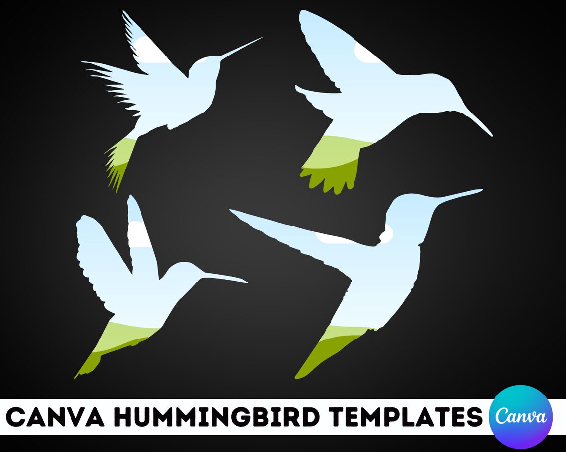 Canva Hummingbird Template, Editable Hummingbird Template, Canva ...
