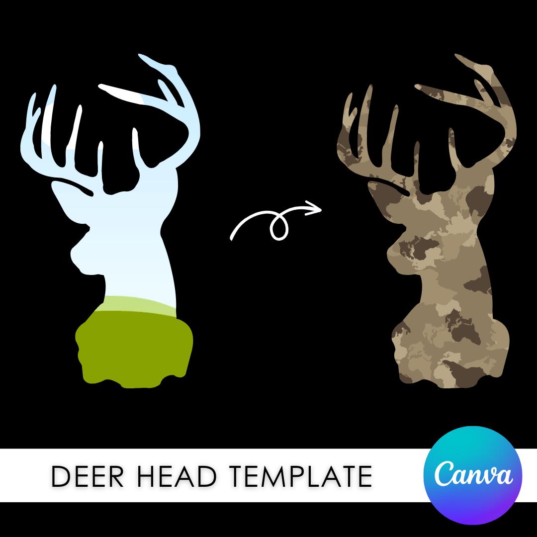 Canva Deer Template, Editable Deer Template, Canva Template, Custom ...