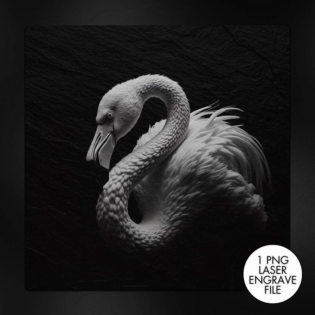 Flamingo Laser Engraving PNG, Slate Engraving PNG, Laser Burning, Laser ...