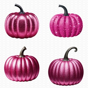 13 Pink Glitter Pumpkins Clipart Png, Pumpkin Png, Halloween Png ...