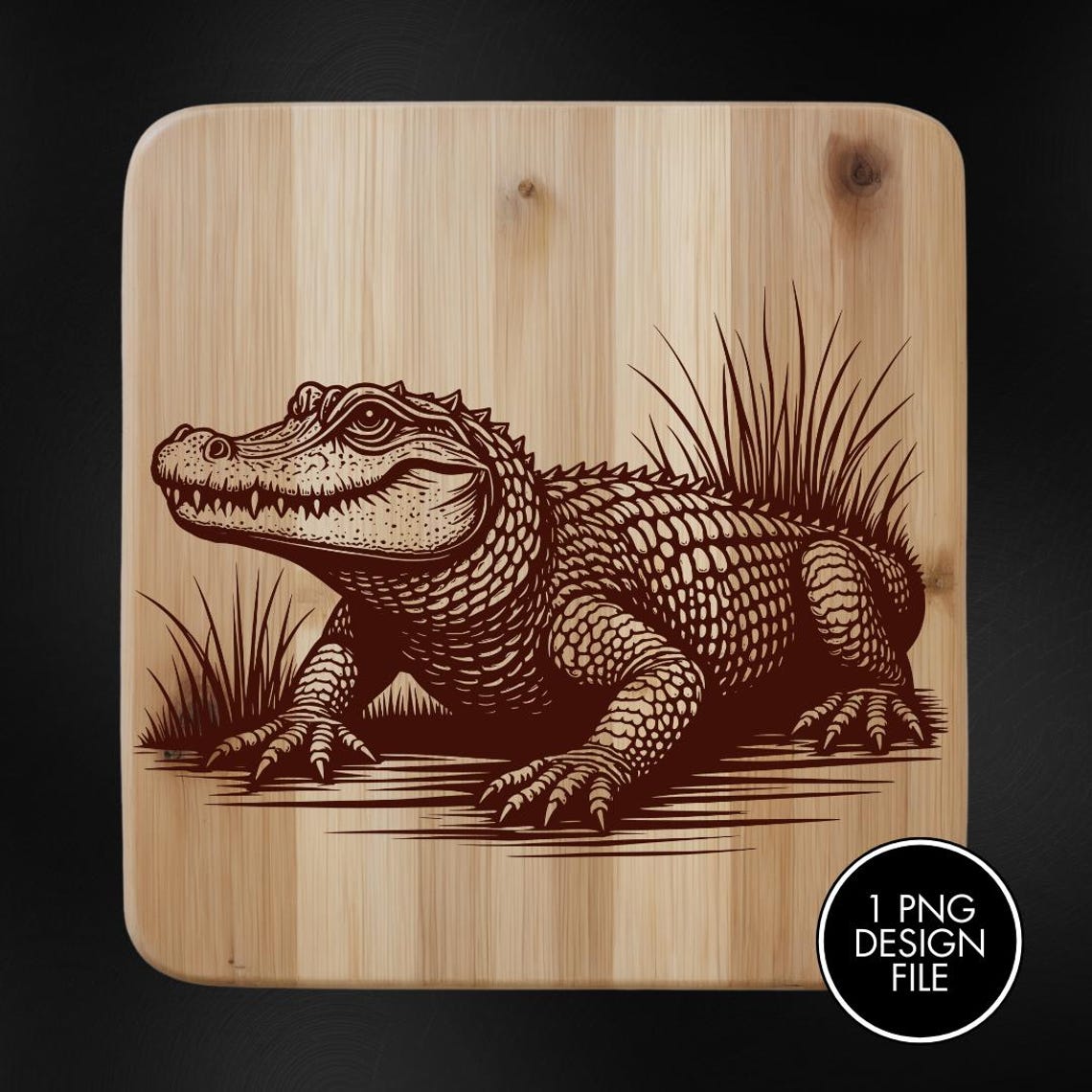 Alligator Cutting Board PNG SVG Files, Laser Engraving Files, Laser ...