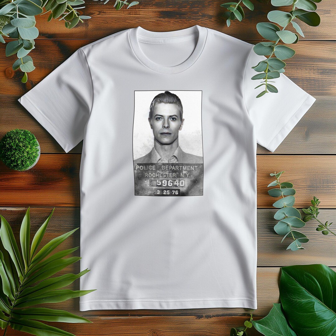 Retro Police Mugshot Garment, Vintage Style Graphic Tee, Iconic 1970s ...