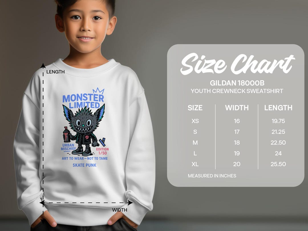 Limited Edition Skate Punk Labubu Monster Sweatshirt: Urban Streetwear ...