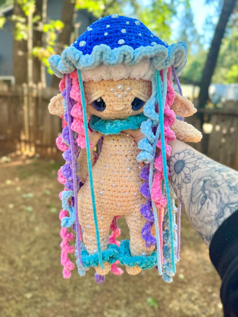 Syralune the Nerephyra Crochet Pattern, Fantasy Fae, Amigurumi Fairy ...