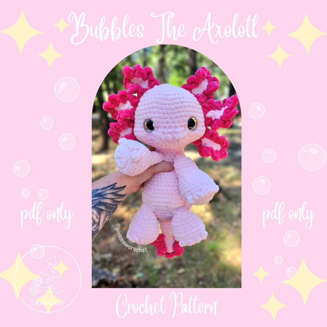 Bubbles the Axolotl Crochet Pattern - Etsy