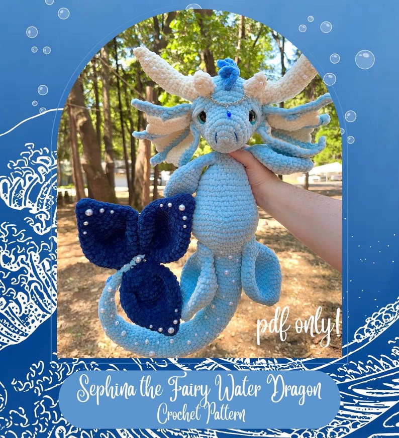 Sephina the Water Fairy Dragon Crochet Pattern - Etsy