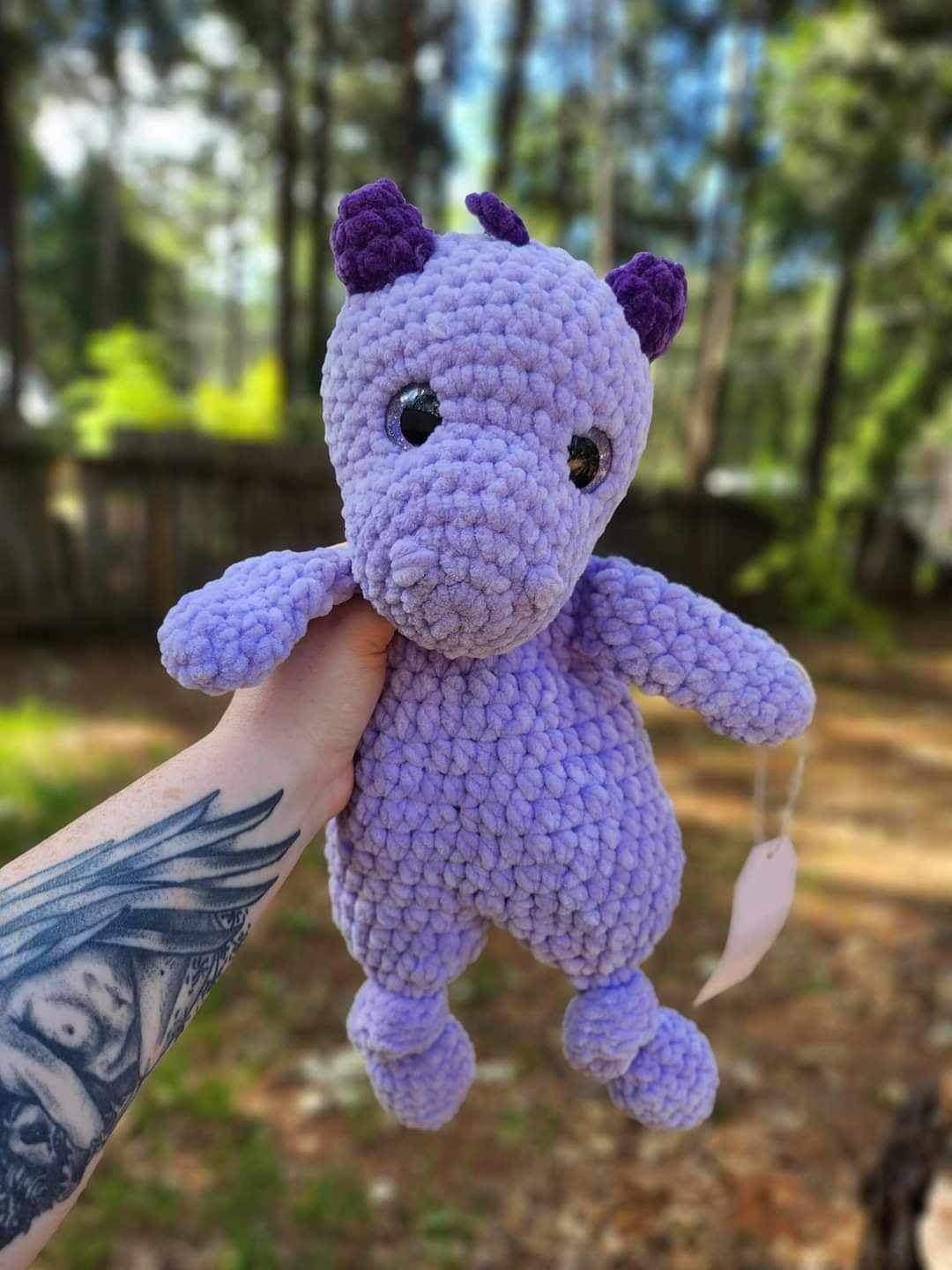 Crochet Dragon Snuggler | Baby Dragon Snuggler | Dragon Plushie ...