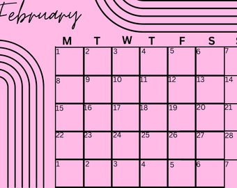 Digital Monthly Calendar - Etsy