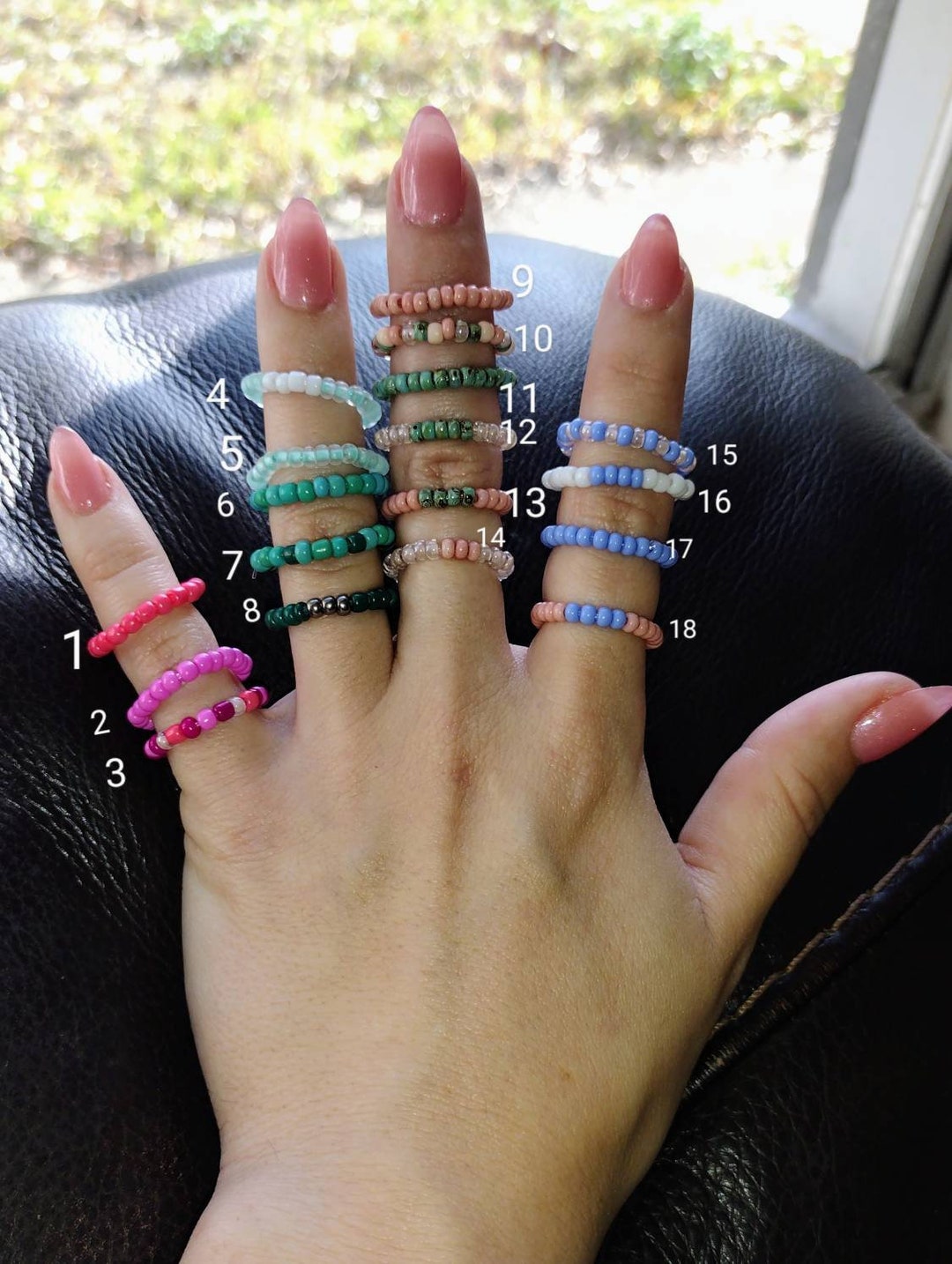 Choose Your Favorite Ring Seed Bead Ring, Beaded Ring, Boho Ring ...