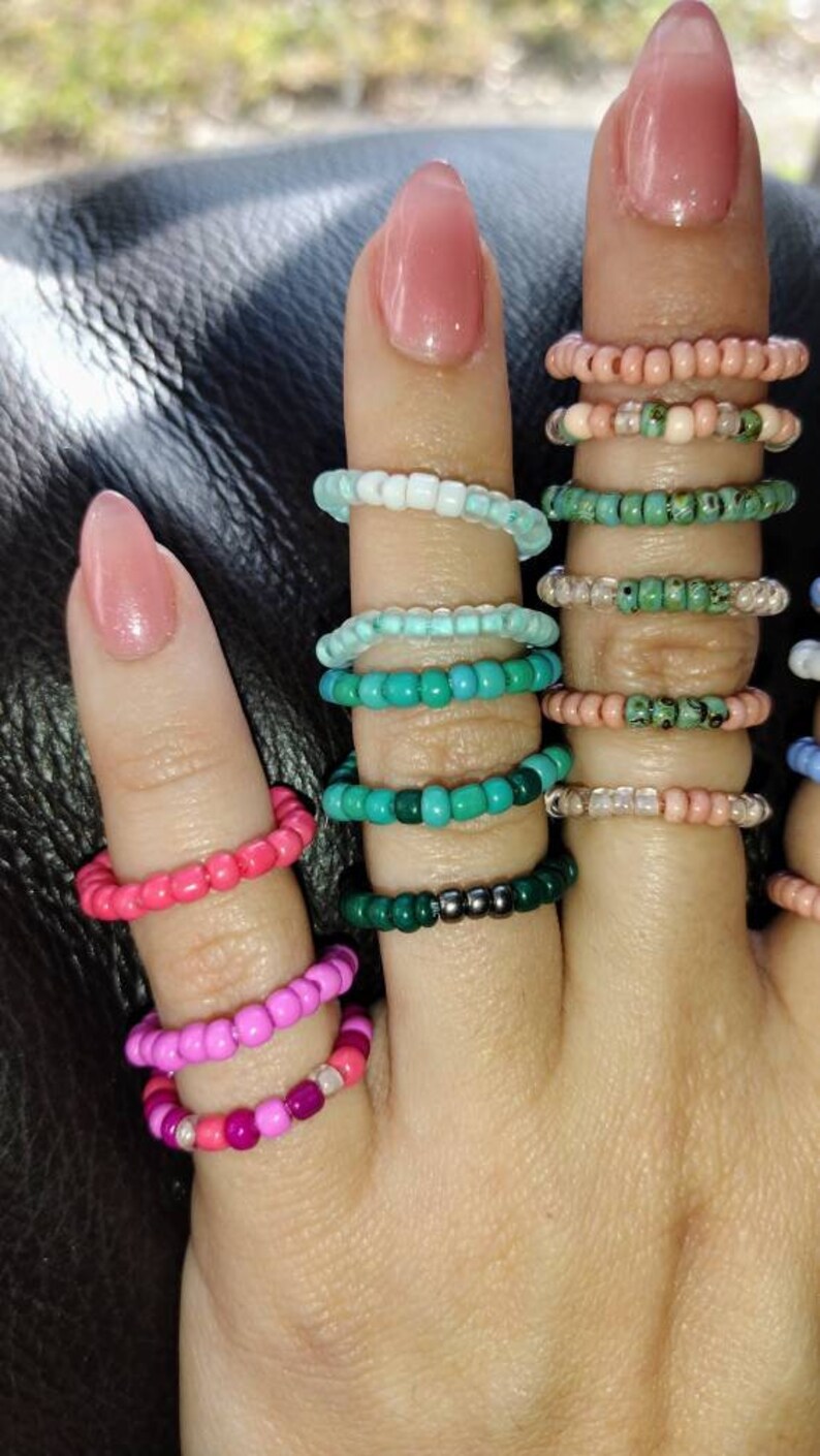 Choose Your Favorite Ring Seed Bead Ring, Beaded Ring, Boho Ring ...