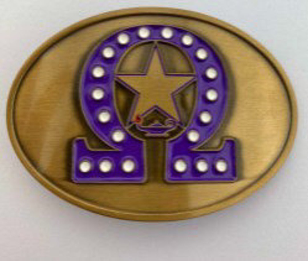 Omega Psi Phi - Belt Buckle - 20 Pearls - Etsy