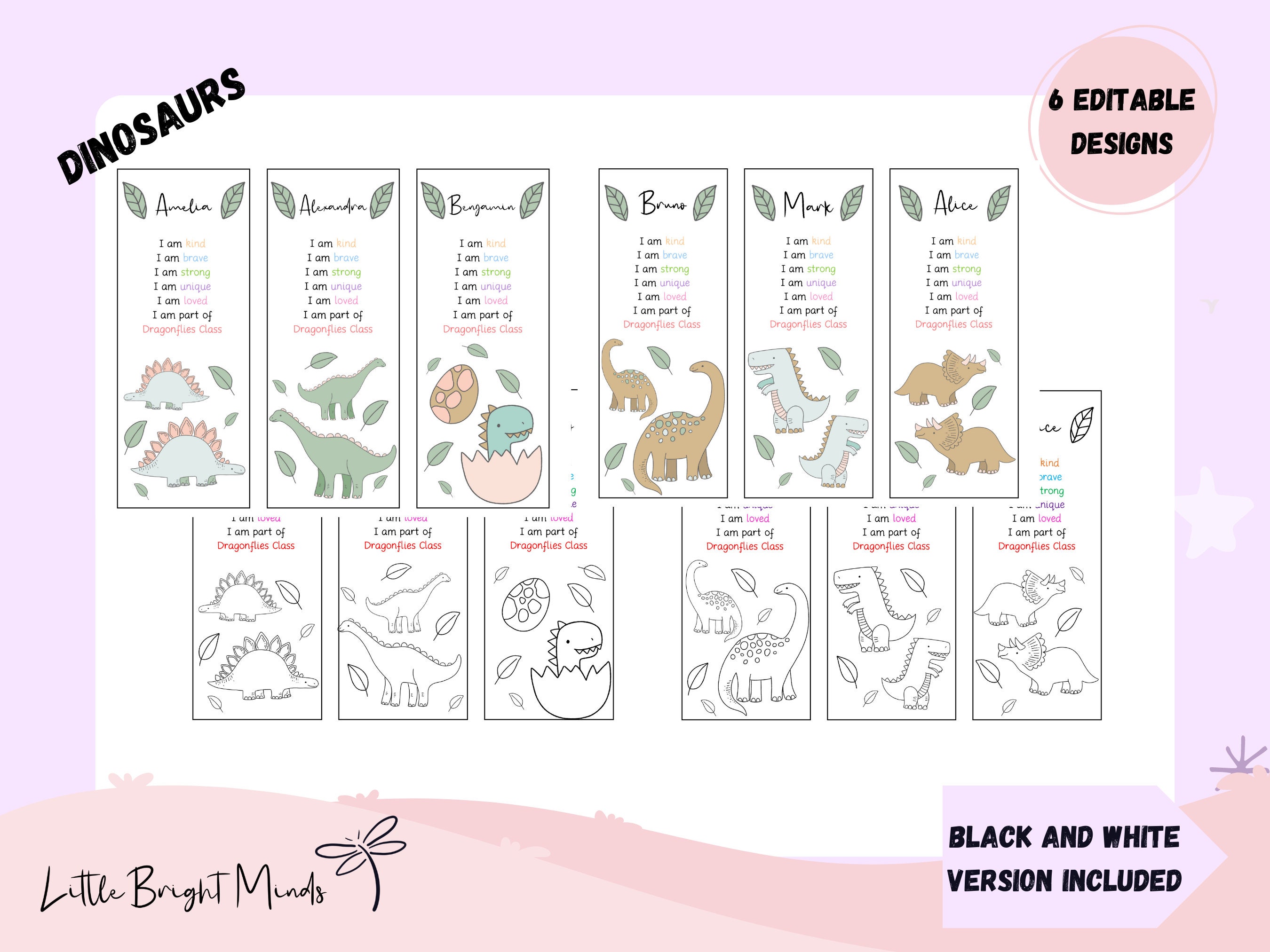 Editable End of Year Personalised Bookmarks - Etsy