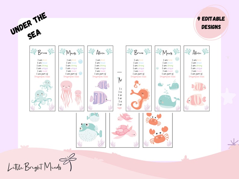 Editable End of Year Personalised Bookmarks - Etsy