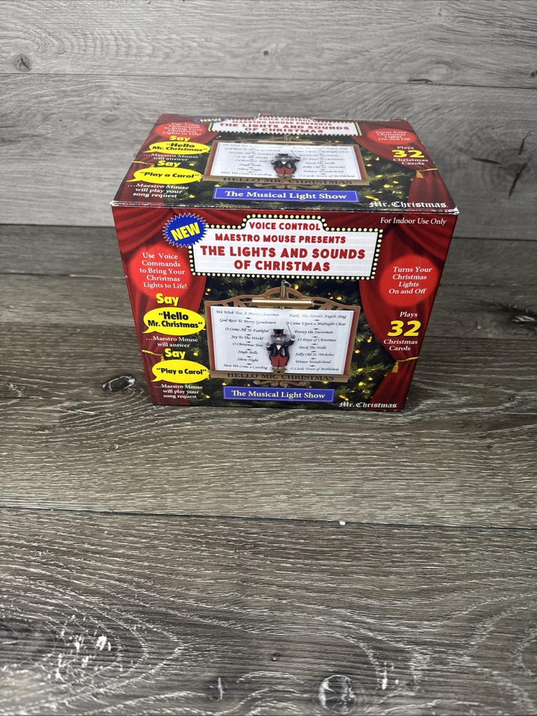 MR. CHRISTMAS Maestro Mouse the Lights & Sounds of Xmas Voice Activated ...