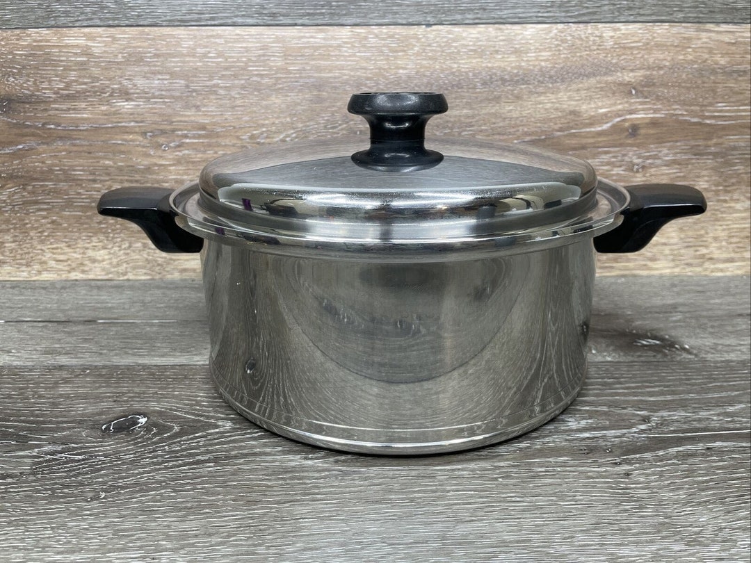 Lifetime Cookware T304 Stainless Steel Stock Pot W/ Lid 6 Quarts Made ...