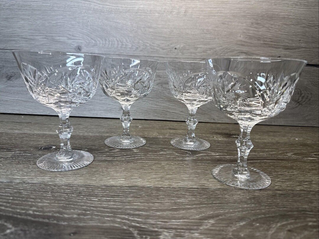 Imperlux East GERMANY Handcut Lead Crystal 5-3/8” Sherbet Stemware - Etsy