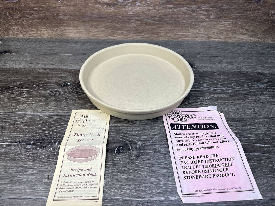 Pampered Chef 11 Round Deep Dish Stone Baker Cake Pan USA - Etsy