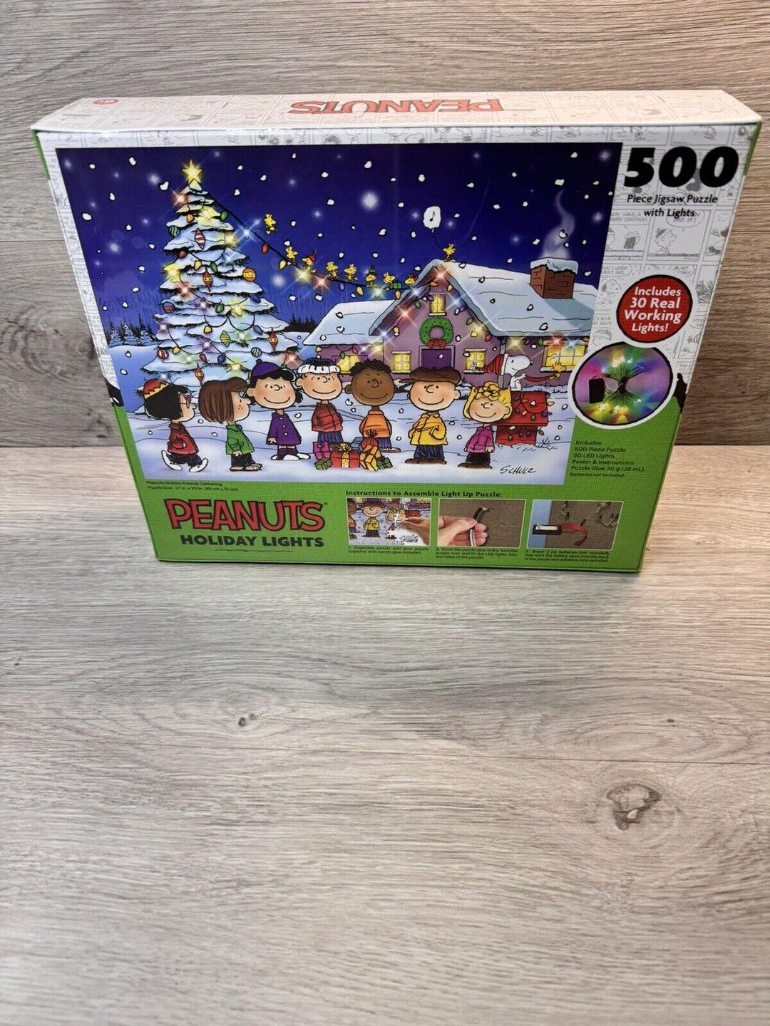 Peanuts 500-piece Holiday Light up Puzzle - Etsy