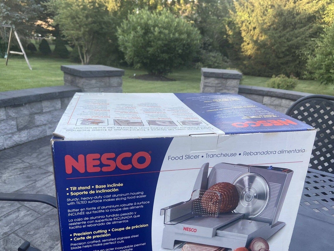 Nesco FS-120T Food Slicer With Tilt Stand Cast Aluminum Body - Etsy