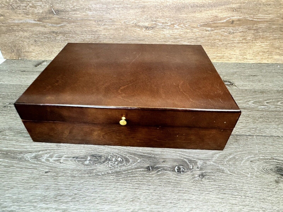 Vintage Bombay Co. Flatware Storage Chest Box Tarnish Proof 15.5x11.5 ...