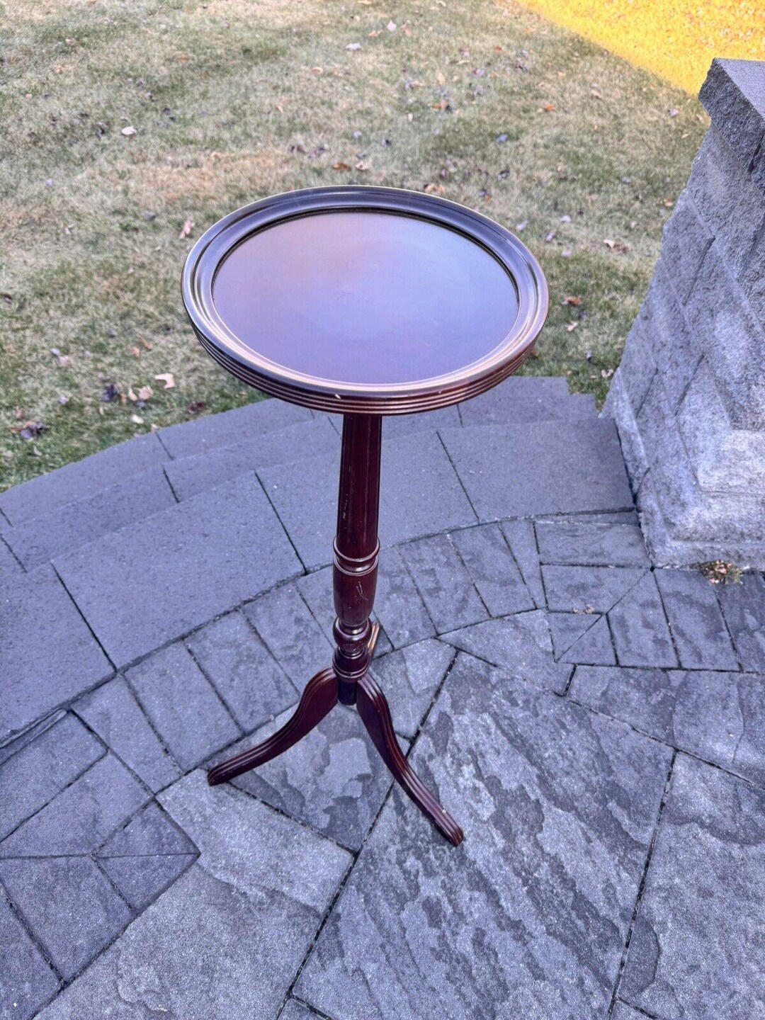 Bombay Company Wood Accent Table Pedestal / Plant Stand 35" H X 11” W ...