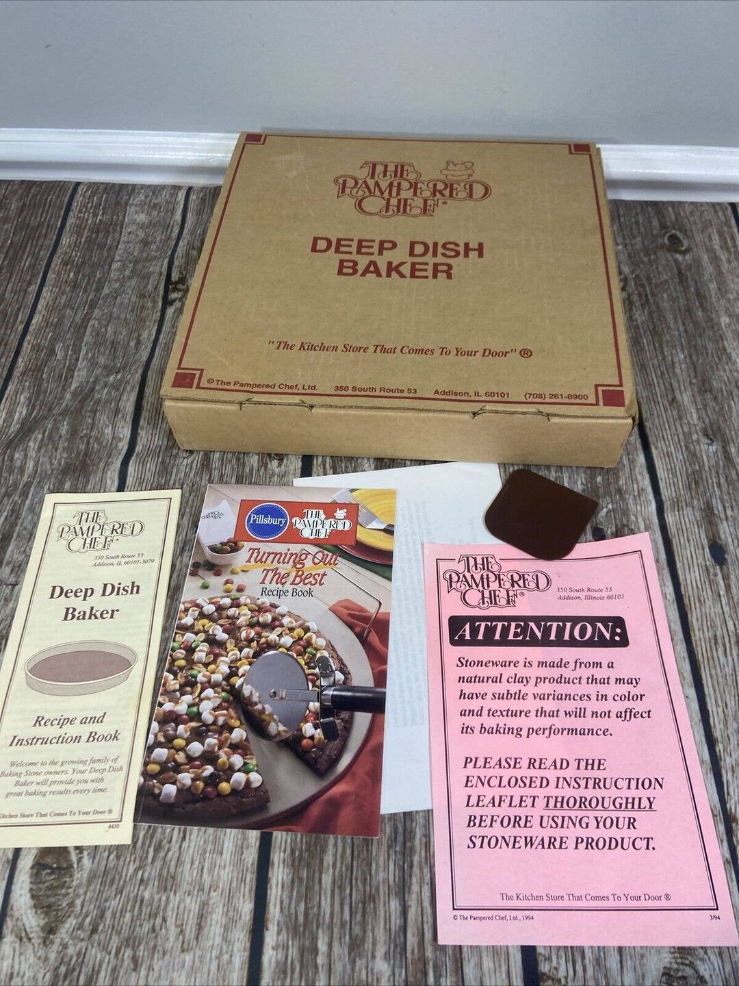 Vintage the Pampered Chef Baking Stone 11 Deep Dish Baker 065 New - Etsy