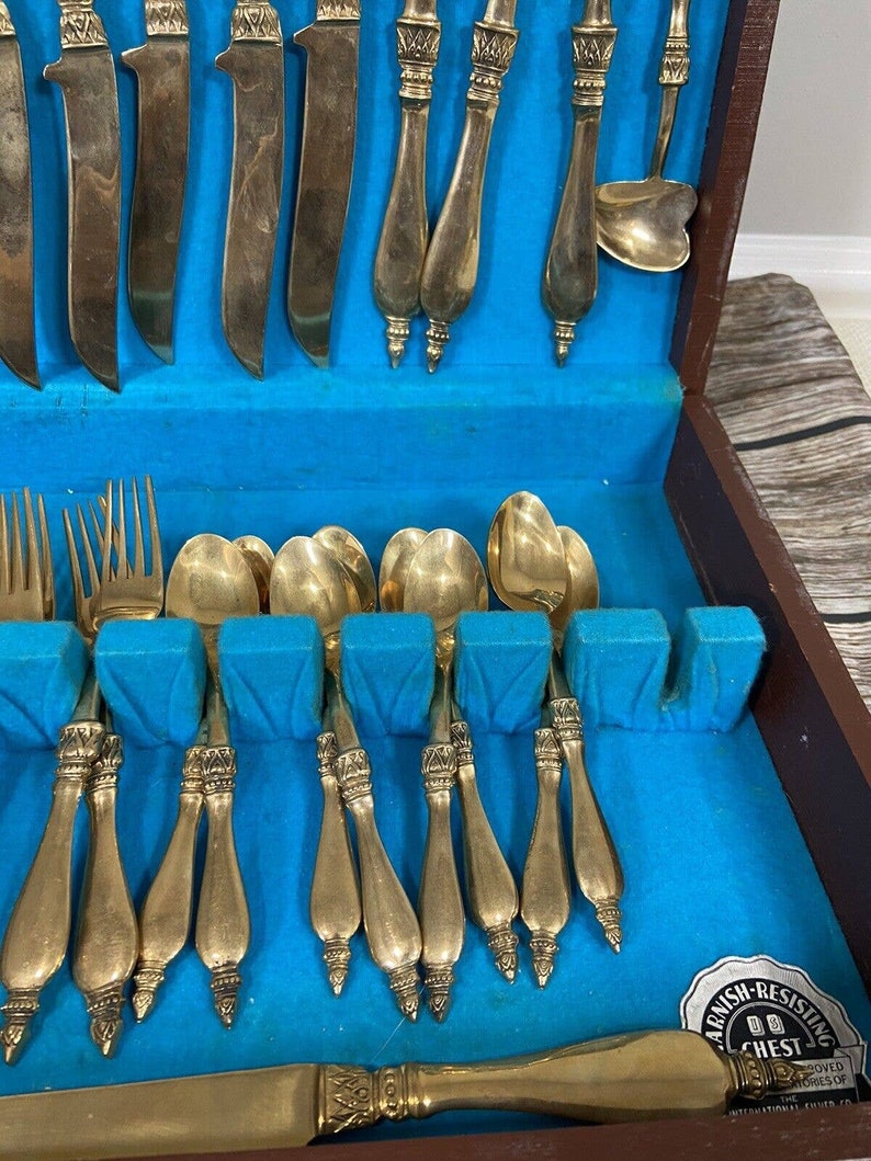 Vintage Meriden Silver Plate Silverware Knife Fork Spoon Set - Etsy