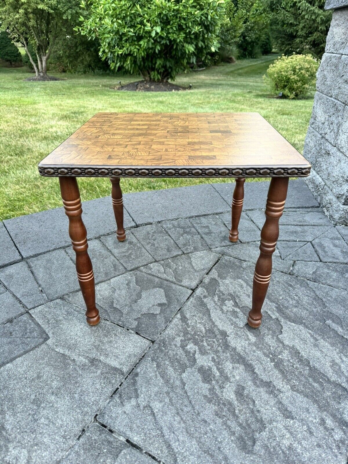 Vintage Staking Club Table Wooden Legs and Formica Top W 18 X H 16” - Etsy