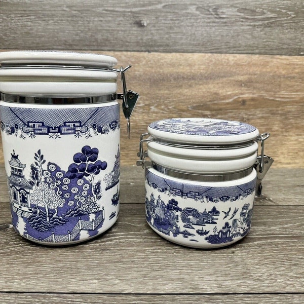 Blue Willow Canister Set - Etsy